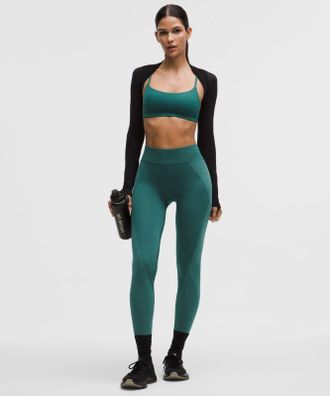 lululemon Get Low Trainings-Leggings mit hohem Bund f&uuml;r Frauen - 64 cm - Gr&ouml;&szlig;e 10 in Deep Marina/Royal Emerald