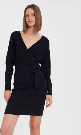 Vero Moda Strickkleid 10269251 Schwarz Regular Fit