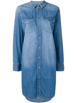 Diesel robe-chemise en jean - Bleu