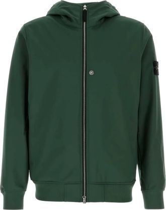 Stone Island veste zippée à capuche - Vert
