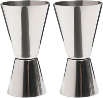 Bar Craft BarCraft Cocktail Jigger Dual Spirituosen Messbecher, Edelstahl, 25ml/50ml (Packung mit 2)