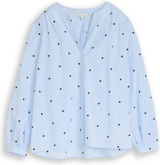 Tom Tailor Langarmbluse Blusen & Shirts Bluse mit Herz-Stickerei