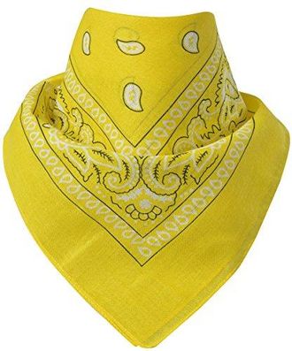 Miobo Bandana en 100 % coton Taille unique - Jaune - M