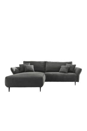 Livetastic Ecksofa, Anthrazit, Textil, Uni, 4-Sitzer, Füllung: Schaumstoff, seitenverkehrt montierbar, L-Form, 264-302x178 cm, Made in EU