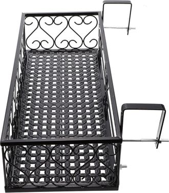 Cabilock Balkon Blumenst&auml;nder Gel&auml;nder Blumenregal Gel?nder Kabine Blumentopf Halterung Balkon Blumentopf St?nder Balkon Topfhalter Blumen Wandkorb Metall Rahm
