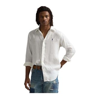 Polo Ralph Lauren Wei&szlig;e Slim Fit Leinenhemd - - Shirts - Herren - Wei&szlig; - XL