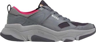 HUGO BOSS Herren Sneaker Asher, Leder (Grau)