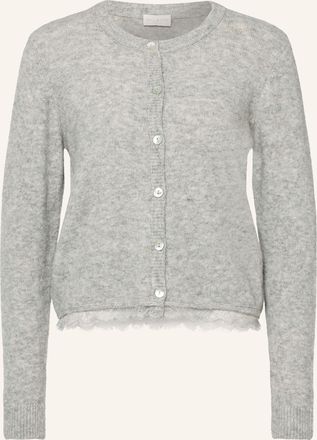 Milano Milano Italy Strickjacke Mit Spitze grau