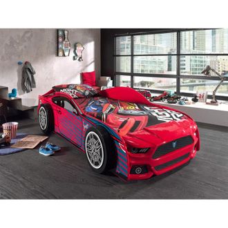 M&S Collection Lit voiture panthere 90x200 cm rouge - carino