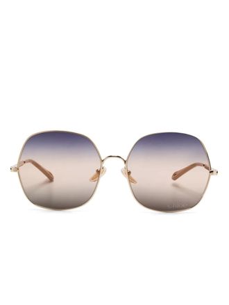 Chlo&eacute; lunettes de soleil &agrave; monture oversize - Or