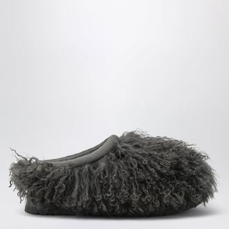 UGG Graue Tazz Fluff Momma Hausschuhe aus Shearling