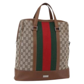Gucci Sac &agrave; main Vintage en Toile Pre-owned - Femme - Pre-owned - Beige - Taille: ONE Size