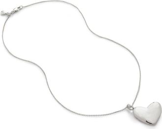 Monica Vinader collier Heart Locket - Argent