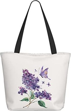 AOOEDM Sac shopping pour femme fleur et papillon 33 x 28 x 19 cm. Le cadeau parfait pour la Saint-Valentin. Cest de la Saint-Valentin pour maman, fille, &eacute;pou