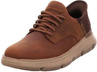 Skechers Homme Slip-ins Garza-Gervin Casual Slip-on Shoes Chaussures, Dark Brown Leather, 43 EU