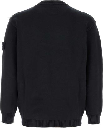 Stone Island Cotton-Elastane Crew Neck Sweater - Black