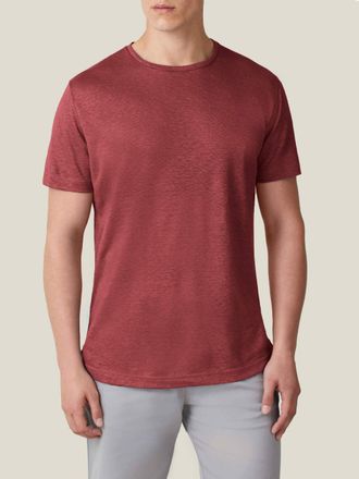 Luca Faloni T-Shirt in Red aus Leinen-Jersey für Herren