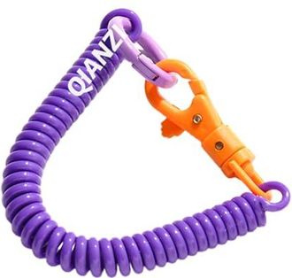 Generic Porte-clés en spirale extensible, porte-clés en spirale extensible, porte-clés coloré pour le travail, lécole, les clés, portefeuille, téléphone porta