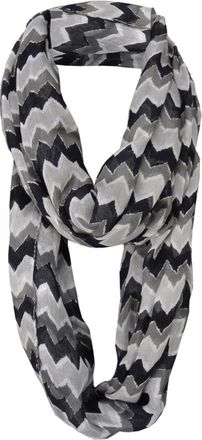 TigerTie Loop Schal in grau anthrazit schwarz gezacktes Muster - Gr. 170 x 70 cm