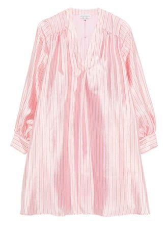 Stine Goya robe rayée Yorando à col v - Rose