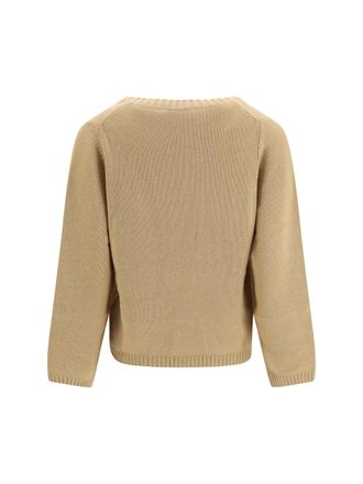 Allude Cashmere V-Neck Sweater - Beige