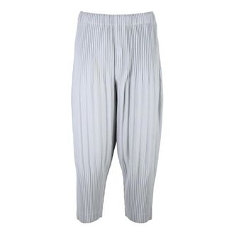 Issey Miyake Femme, Pantalons, Gris, Taille: 44 FR Harem Plissettato Pantalons