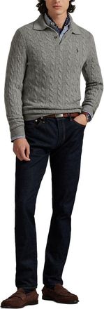 Polo Ralph Lauren Cable-Knit Wool-Cashmere Sweater - Grey