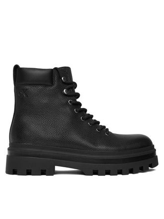 Calvin Klein Jeans Schn&uuml;rschuhe Lugged Hiking Lace Up Lth YM0YM01336 Schwarz