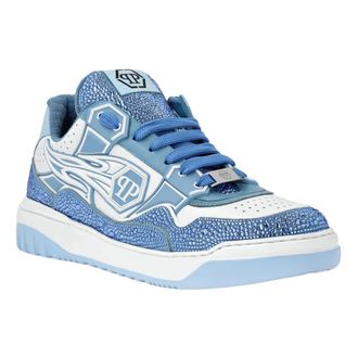 Philipp Plein Homme, Chaussures, Bleu, Taille: 40 EU Moon Walker Low-top Baskets
