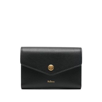 Mulberry Femme, Accessoires, Noir, Taille: ONE Size Press Stud Wallet