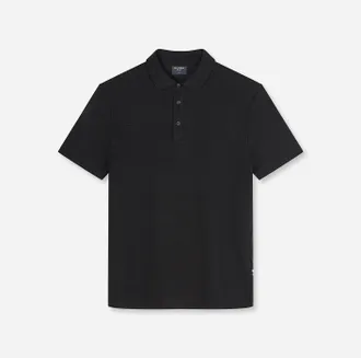 Olymp Poloshirt OLYMP, Herren, Gr. XXL, schwarz, Web, Obermaterial: 95% Leinen, 5% Elasthan, unifarben, regular fit h&uuml;ftbedeckend, Rundhals, abgesteppte Kan