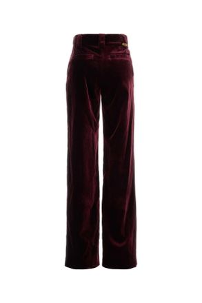 Versace Viscose Cupro Trousers - Burgundy