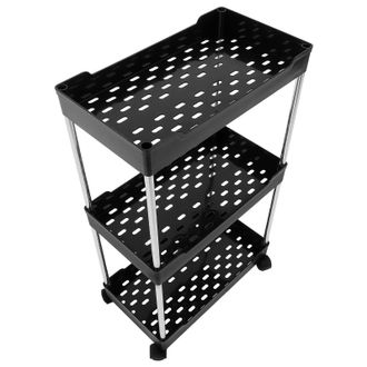 Angoily Multifunktionaler Utility Cart mit Robustes Aufbewahrungsregal aus Platzsparend und Flexibel f&uuml;r K&uuml;che Bad und Haushalt Vielseitiger Organizer f&uuml;r Kle