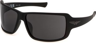 Police SPLN37 Brille, Matt Black, 65 für Herren, Schwarz, matt, 65