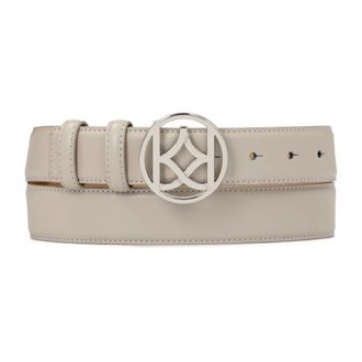 Kazar Femme, Accessoires, Gris, Taille: 90 CM Ceinture en cuir gris avec boucle ronde