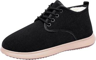 Generic Bottes de neige dhiver pour femme doubl&eacute;es de fausse fourrure chaudes d&eacute;contract&eacute;es classiques couleur unie &agrave; lacets Coupe large Confortable Bottines 