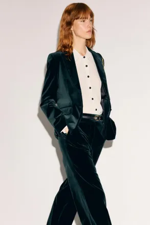 Gerard Darel Veste en velours ras - JYNA - Vert