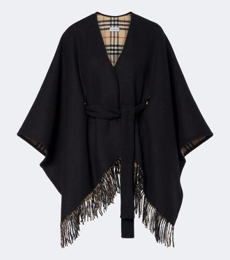Burberry Cape Burberry Check aus Wolle