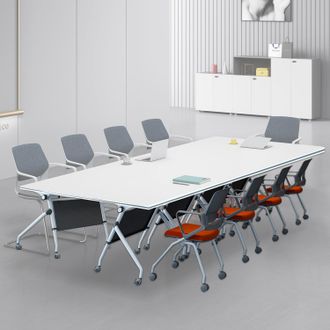 Generic Klappbarer Konferenztisch, Konferenztische Auf Rollen, Gro&szlig;e Rollbare Besprechungstische f&uuml;r 2-10 Personen, Mobiler Klapptisch f&uuml;r Schulungen, Moderne