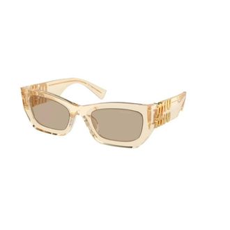 Miu Miu Braune Sonnenbrille mit dunkelbraunen Gl&auml;sern - - Accessories - Damen - Braun - 53 MM