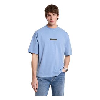 Michael Kors Homme, Tops, Bleu, Taille: M T-shirt Teint en Pièce Logo HD