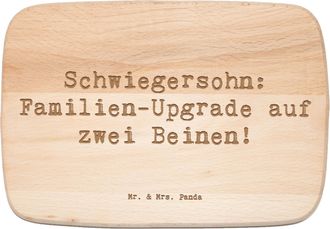 Mr. & Mrs. Panda Fr&uuml;hst&uuml;cksbrett Spruch Schwiegersohn Upgrade - Geschenk, liebevoll, Geburtstage, pers&ouml;nliche Erinnerungen, Geschenke, Schneidebrett