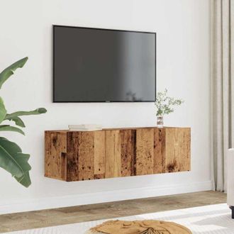 vidaXL Vidaxl - Meubles tv muraux 2 pcs vieux bois 100x30x30 cm