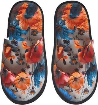 Generic Chaussons Femme Homme Impression Papillon 3D Chaussons DIntérieur Automne Hiver Doux Pantoufles À La Maison, Pour Mariage, Intérieur Extérieur, Fête, 