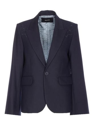 Zadig&Voltaire blazer Vavy &agrave; ornements strass&eacute;s - Bleu
