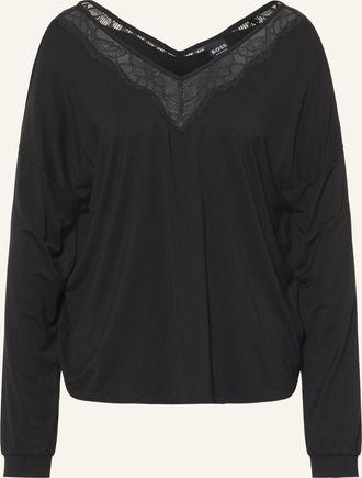 HUGO BOSS Schlafshirt Blossom Mit Spitze schwarz