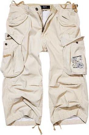 Brandit Industry Vintage 3/4 Homme Short Beige XXL 100% Coton Loose Fit