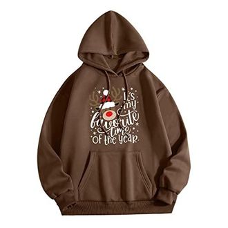 Generic Sweat à capuche de Noël amusant pour homme, fantaisie moche imprimé graphique 3D, sweat-shirt décontracté pour fêtes de fin dannée, pull à capuche ave