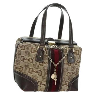 Gucci Pre-owned Vintage Canvas Hand Bag - - Pre-owned - Damen - Braun - ONE SIZE