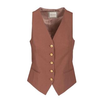 Tagliatore Femme, Vestes, Brun, Taille: 36 FR Gilet Gaelle